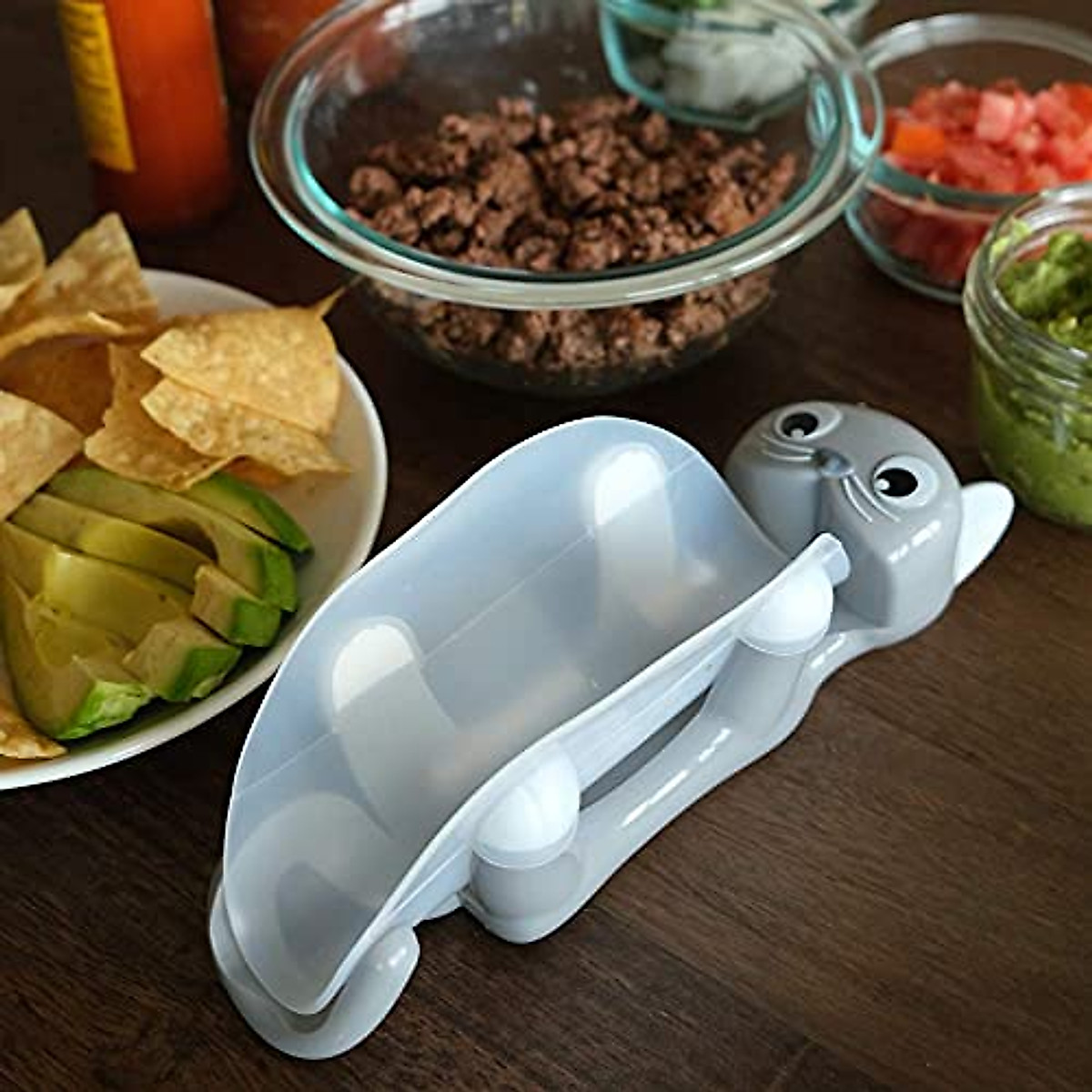 Kids Kitty Cat Taco Holder - Holds Multiple Tacos Purr-fect for Parties or Taco Tuesday with the Family - Fun Novelty Taco Shell Stand for Children and Adults (1)
