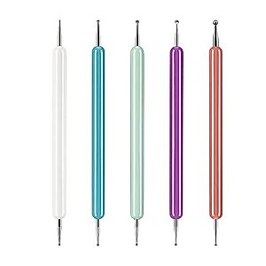 5 Pcs Pattern Tracing Stylus, Ball Embossing Stylus for Transfer Paper, Tracing Tools for Drawing, Embossing Tools for Paper, Art Dotting Tools for Nail Art, Ball Tip Clay Tools Sculpting Stylus