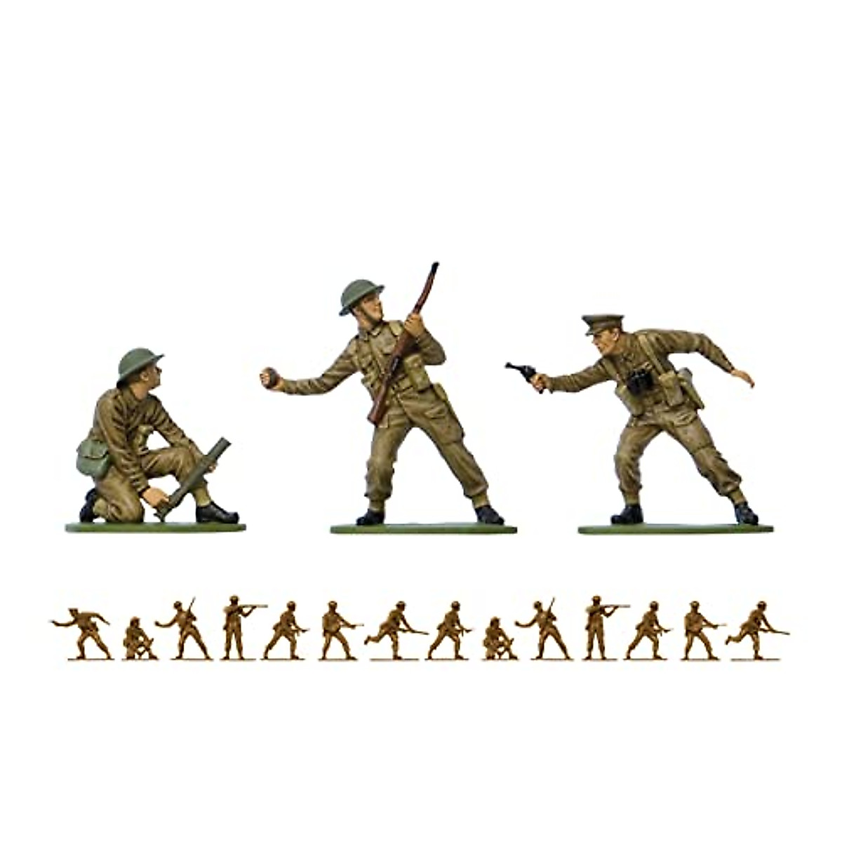 Airfix Vintage Classics WWII British Infantry 1:32 WWII Military Diorama Plastic Model Figures A02718V