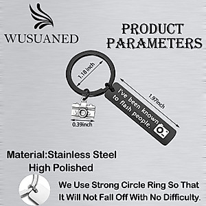 WUSUANED Photographer Keychain With Camera Charm I Flash People Gift For Photographer
