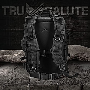 Tru Salute 40L Military Tactical Backpack Large Army 3 Day Assault Pack Molle Bugout Bag Rucksack (black)