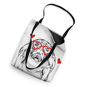 Manatee with Heart Glasses Valentines Day Sea Life Lover Tote Bag