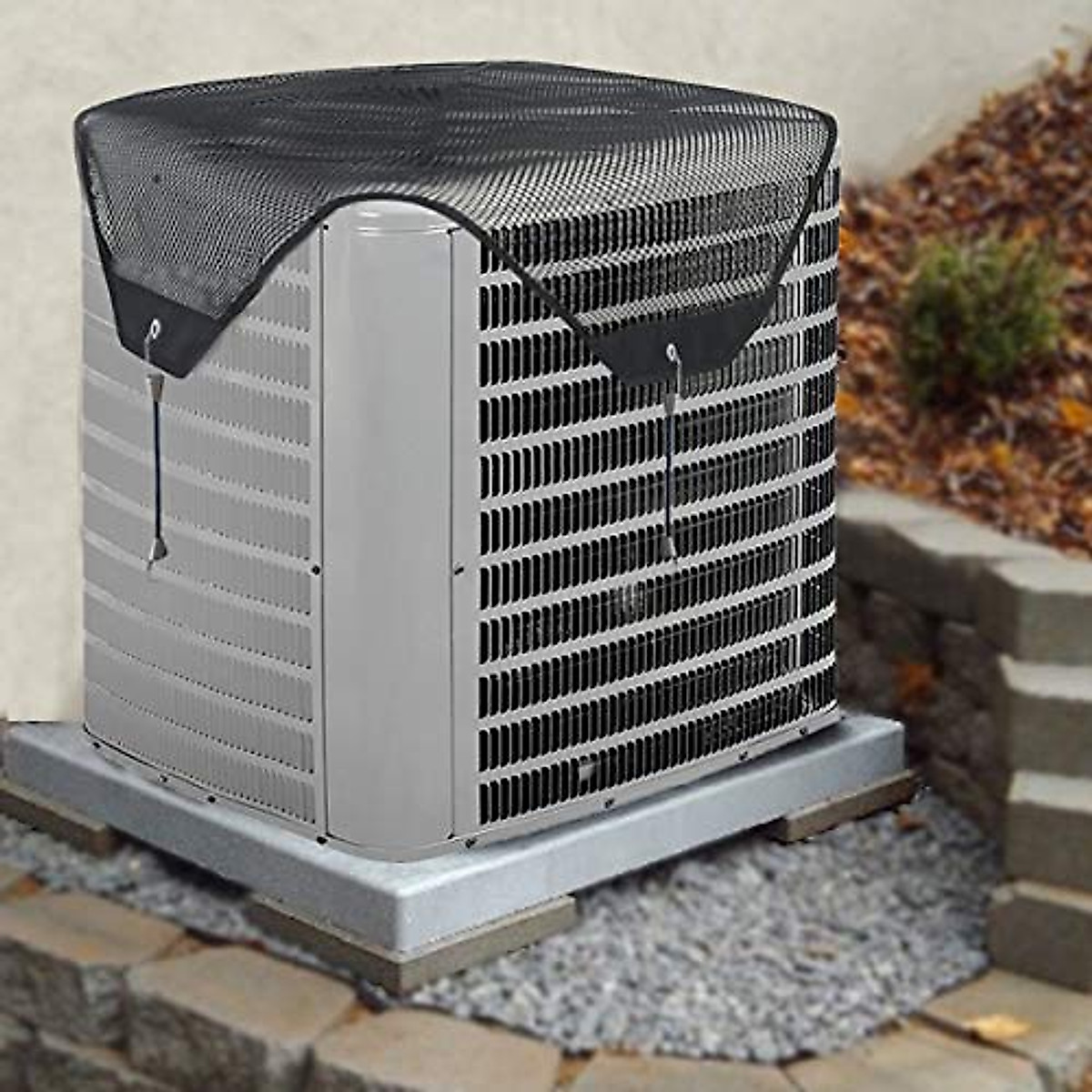 Jeacent Air Conditioner Covers For Outside Units Black,AC Cover For Outside Unit, Air Conditioner Leaf Guard Open Mesh (36"×36")