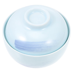 Hemoton 1pc Stew Pot Kitchen Supply Soup Bowl with Lid Noodles Bowl Ceramic Bowl with Lid Stew Cooking Pot Glass Pans Food Mini Clay Pots Glass Saucepan Onion Ceramics French