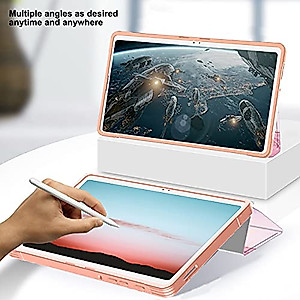 PIXIU Folio Case for Galaxy Tab A7 Lite 8.7" 2021,Heavy Duty Trifold Stand PU Leather Smart Cover for Samsung Galaxy Tab A7 Lite SM-T225/T220 Marble