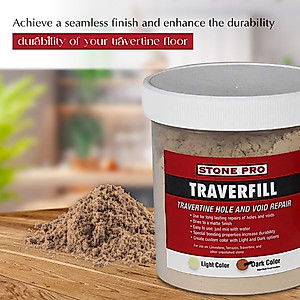 Stone Pro Traverfill - Travertine Hole and Void Repair - 1 Pound - Dark
