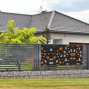 Banners and Signs for Outdoor 35x71 Backdrop for Birthday Party Business Graduation Wedding Event,Cute Halloween Pattern