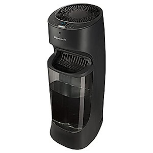 Honeywell Top Fill Tower Humidifier, Digital Humidistat, Black – Cool Mist Humidifier for Bedroom, Home or Office with Space Saving Tower Design