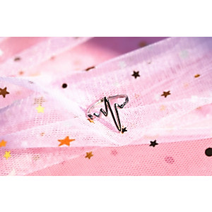 Helen de Lete Innovative Heart Beat Sterling Silver Open Ring