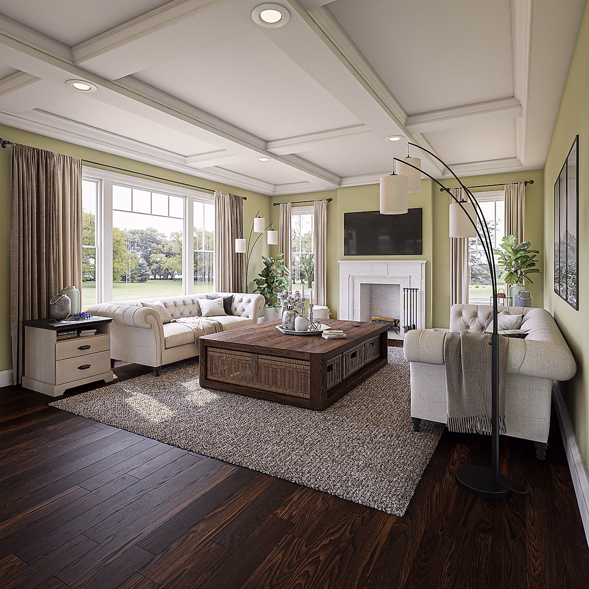 Kenroy Home 32849BL Leah Arc Floor Lamp, 60W, Black