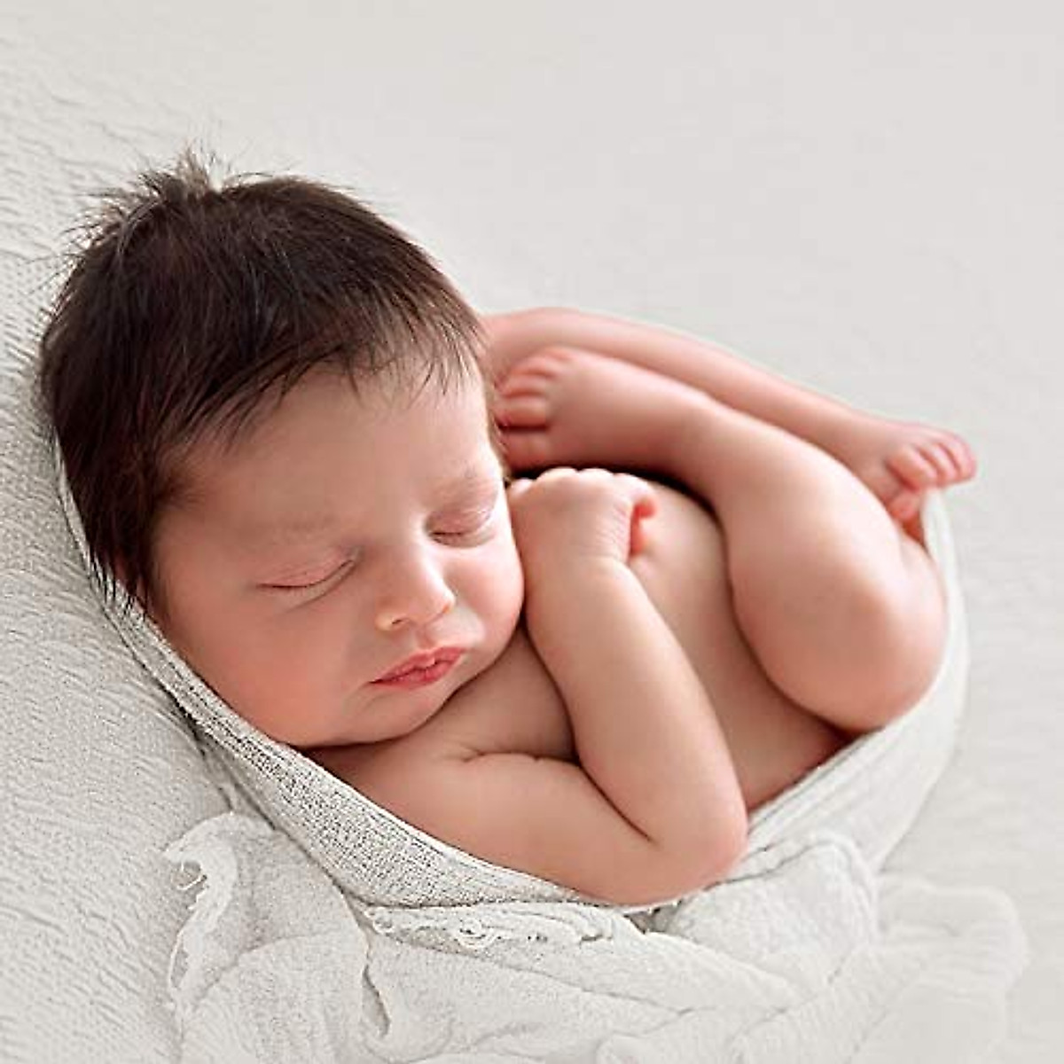 Outgeek Newborn Baby Photography Props 4 Pack Long Ripple Wrap DIY Newborn Photography Wrap (White, Pink, Navy and Lilac)