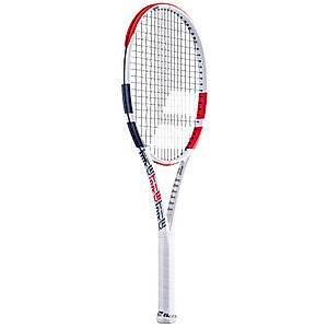 Babolat Pure Strike 100 Tennis Racquet Racquet - Strung with 16g White Babolat Syn Gut at Mid-Range Tension (4 3/8" Grip)