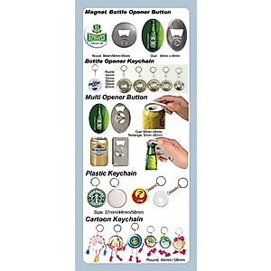 Asc365 3" 75mm Rubber Badge Button Parts for Maker Machine DIY