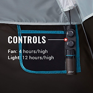 Coleman OneSource Rechargeable 4/6 Person Camping Tent with Airflow System & LED Lighting, Includes Rainfly, Tent Fan, Lights, and Interchangeable Battery Pack, Easy Setup Tent for Camping