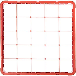 Carlisle FoodService Products RE25C24 OptiClean 25 Compartment Divided Glass Rack Extender, 1.78", Orange