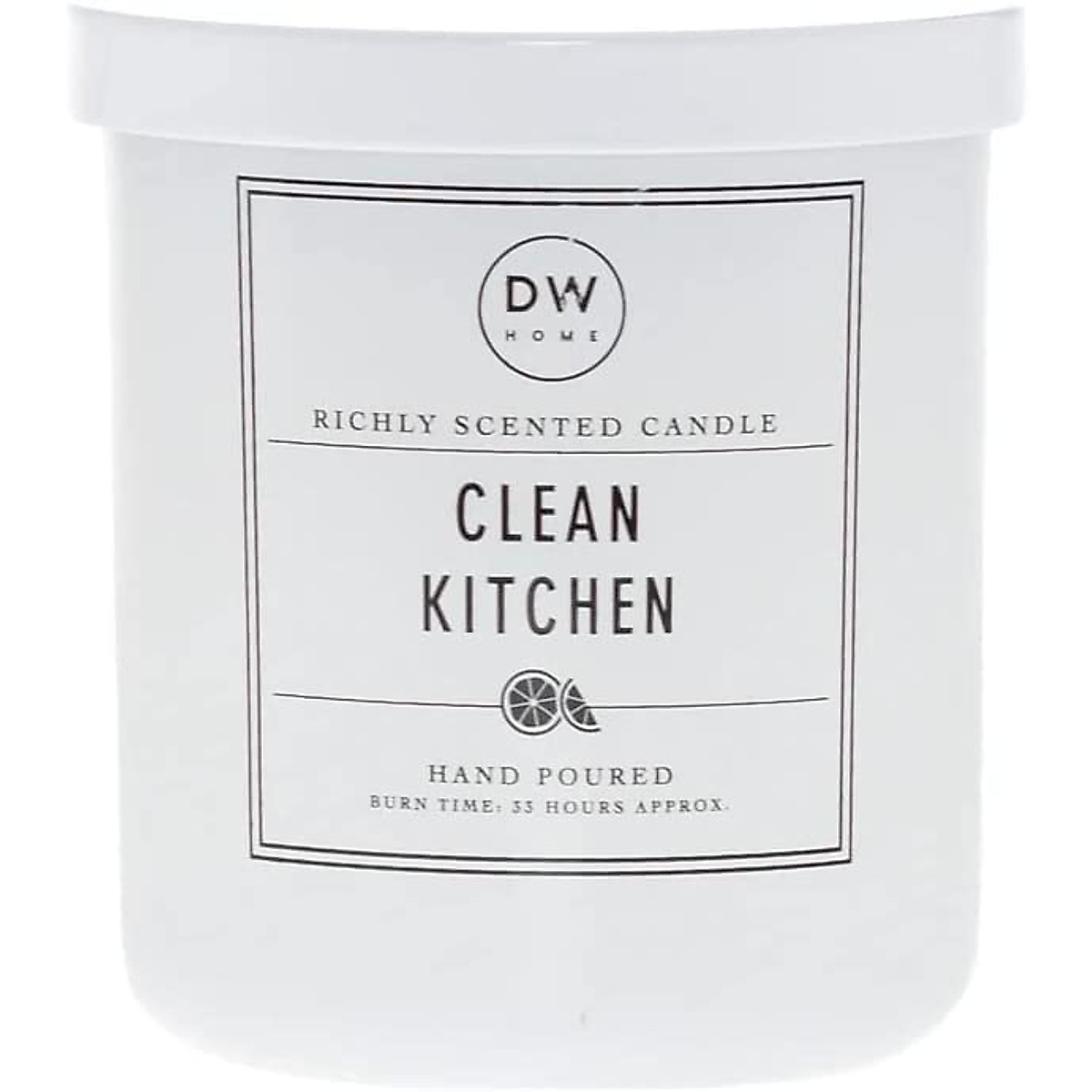 Richly Fragranced Clean Kitchen Scented Candle in Glossy White Jar, 9 Oz.