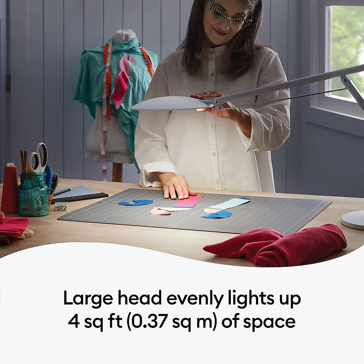Cricut Bright 360, Ultimate LED Floor Lamp | Standing Lamp for Craft Room, Bedroom, and Office - Mist