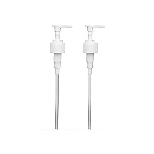 Speak Naturals White Soap and Lotion Pump, Fits Most 32oz Castile Soap Bottles, 28/410 Neck, 5cc Dispensed Per Pump (2 Pack)