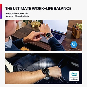 Amazfit Balance Smart Watch 46mm with Body Composition & Health Analysis, Sleep Recovery, GPS, Step Tracking, Alexa Built-In, Bluetooth Calling, 14-Day Battery Life (Black)