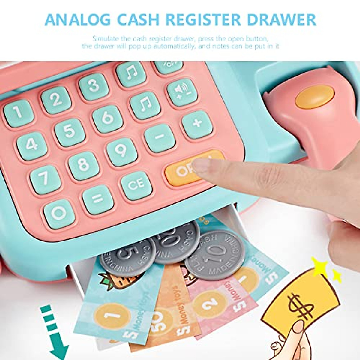 Kids Toys, DIY Supermarket Cash Registers with Fruits, Vegetable, Handmade Pretend Play Toys, Sensory Toys, Educational Toys for Kids 5-7, Cute Stuff Unique Birthday Gifts for Boys Girls