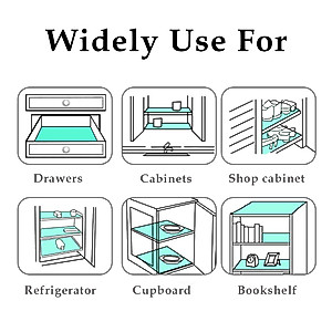 Shelf Liner, Non-Slip Cabinet Liner, Washable Oil-Proof for Kitchen Cabinet, Shelves, Refrigerator, Storage, Desks, 12 Inches x 20 FT, Non Adhesive Drawers Liner (12 x 240 in)
