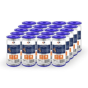 Aquaboon 5 Micron 10"x4.5" Pleated Sediment Water Filter Replacement Cartridge | Whole House Sediment Filtration | Compatible with FXHSC, ECP5-BB, FM-BB-10-5, CP5-BBS, 255490-43, HDC3001, 20-Pack