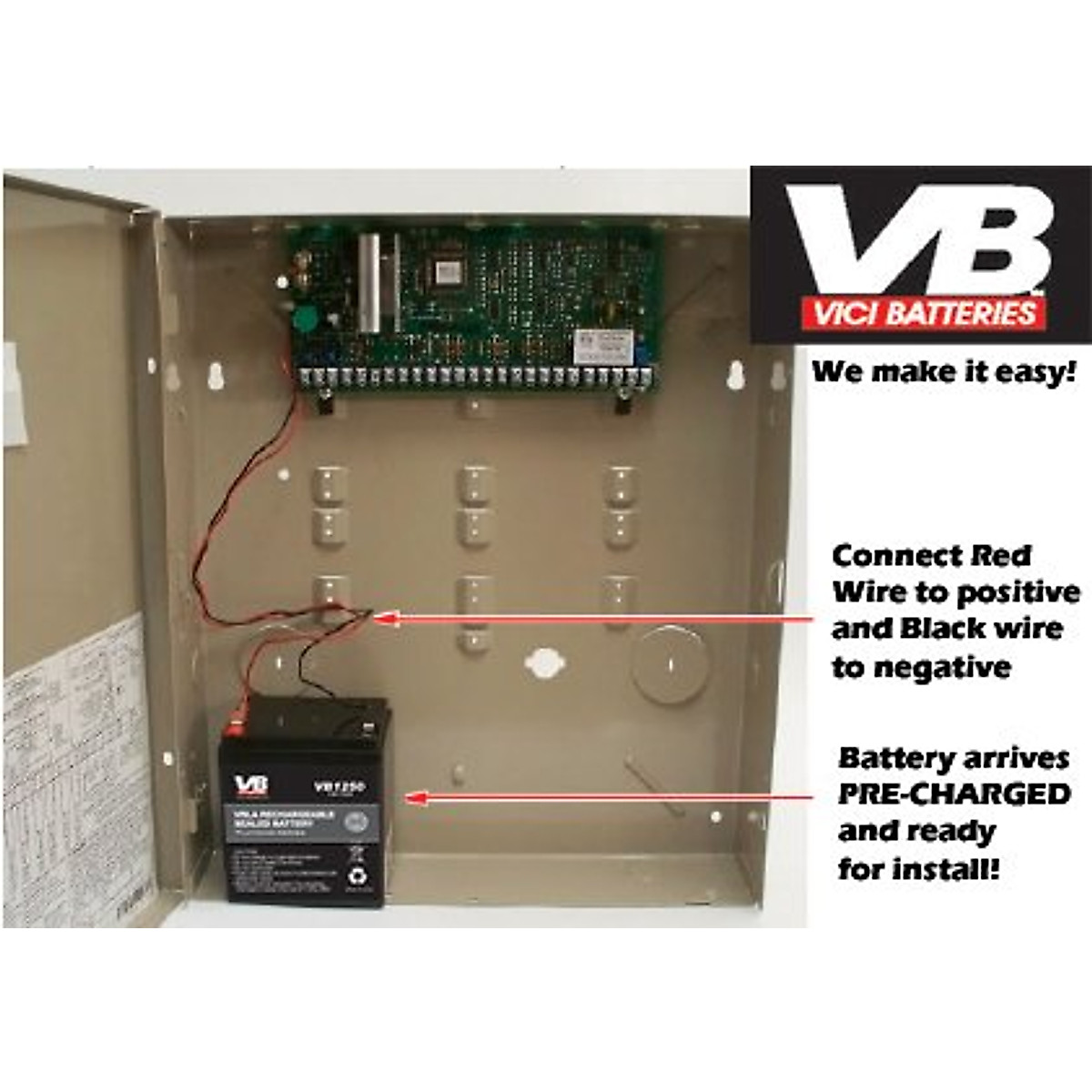 Vici VB1250 12V 5Ah Home Alarm Battery with F1 Terminals