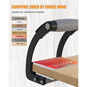GCCSJ Panel Carrier, Drywall Carrying Tool for Wood, Plywood Lifting Tool with 0-1 Inch Grip Range, Save Effort Wear Resistant Gripper Clamp