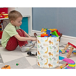 DDBASKET Kids Laundry Hamper Baby Hamper for Nursery Boy and Girl .Animal Hamper Cute Kids Toys Storage Bin Organizer Room Decor for Home(Cute animal)