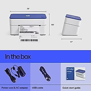 HP Shipping Label Printer, 4x6 Commercial Grade Direct Thermal, Compact & Easy-to-use, High-Speed 203 DPI Printer, Barcode Printer, Compatible with Amazon, UPS, Shopify, Etsy, Ebay, ShipStation & More