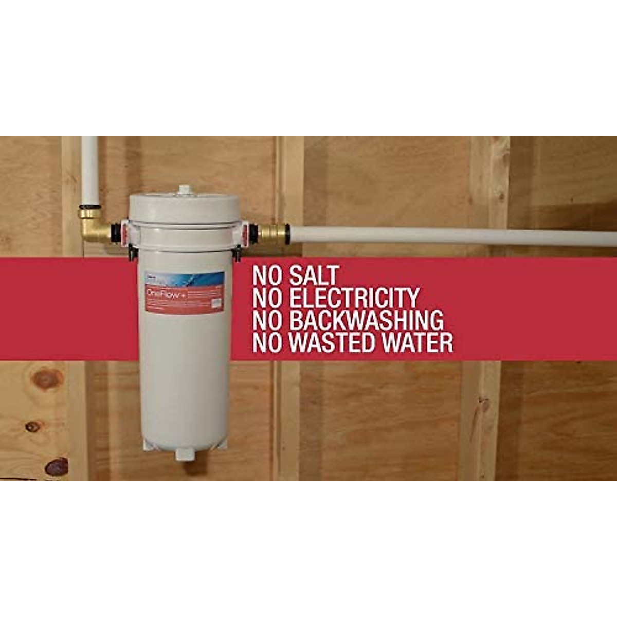 Watts OFPSYS OneFlow Plus Whole House Water Filter System & Water Softener, System + Carbon Water Filter + Scale Reduction Cartridge, 3 Piece Set