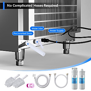 Coolake Commercial Ice Maker Machine 320lbs/24H with 120lbs Storage, Stainless Steel Under Counter Freestanding Ice Maker, Water Filter Reduce Scale up to 99% for Home Bar Restaurant, ETL Approval