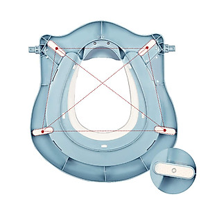 Potty Training Toilet Seat with Step Ladder Adjustable Toddler Toilet Seat with PU Cushion for Big Boys Potty Training Chair with Handle