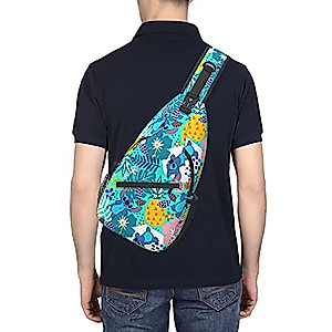 Sling Bag,Stitch Crossbody Sling Backpack Travel Hiking Chest Bag Daypack for Purses Shoulder Bag Women Men's