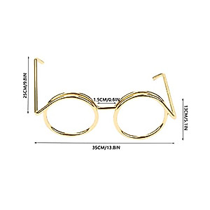 Paper Clip, 10Pcs Metal Rose Golden Small Eyeglass Shape Bookmark for Fixing Card Book File for Office Home School Supplies