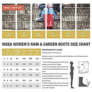 HISEA Women's Rain Boots Waterproof Mid Calf Garden Boots for Women