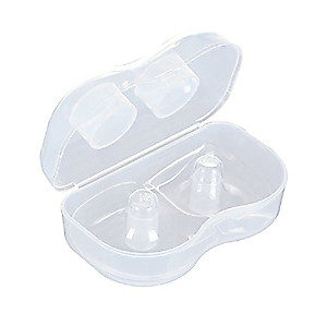 Silicone Contact Nipple Shield with Carrying Case for Breastfeeding Mothers(Standard 20mm,2 Pack), Imitation Breast Shape and 4-Holes Design, Lifesaver for Temporary Latch On Difficulties