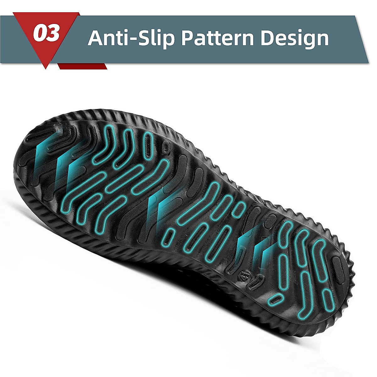 Steel Toe Shoes for Men Lightweight Indestructible Work Sneakers for Women Puncture Proof Comfortable Slip On Safety Shoes for Industrial Coustruction