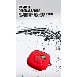 3D Fruit Headphones Case Compatible with Samsung Galaxy Buds Live(2020) Silicone Case with Lovely Accesories Kids Teens Girls Women Funny Kawaii Cover for Galaxy Buds Pro(2021) (Red Strawberry)