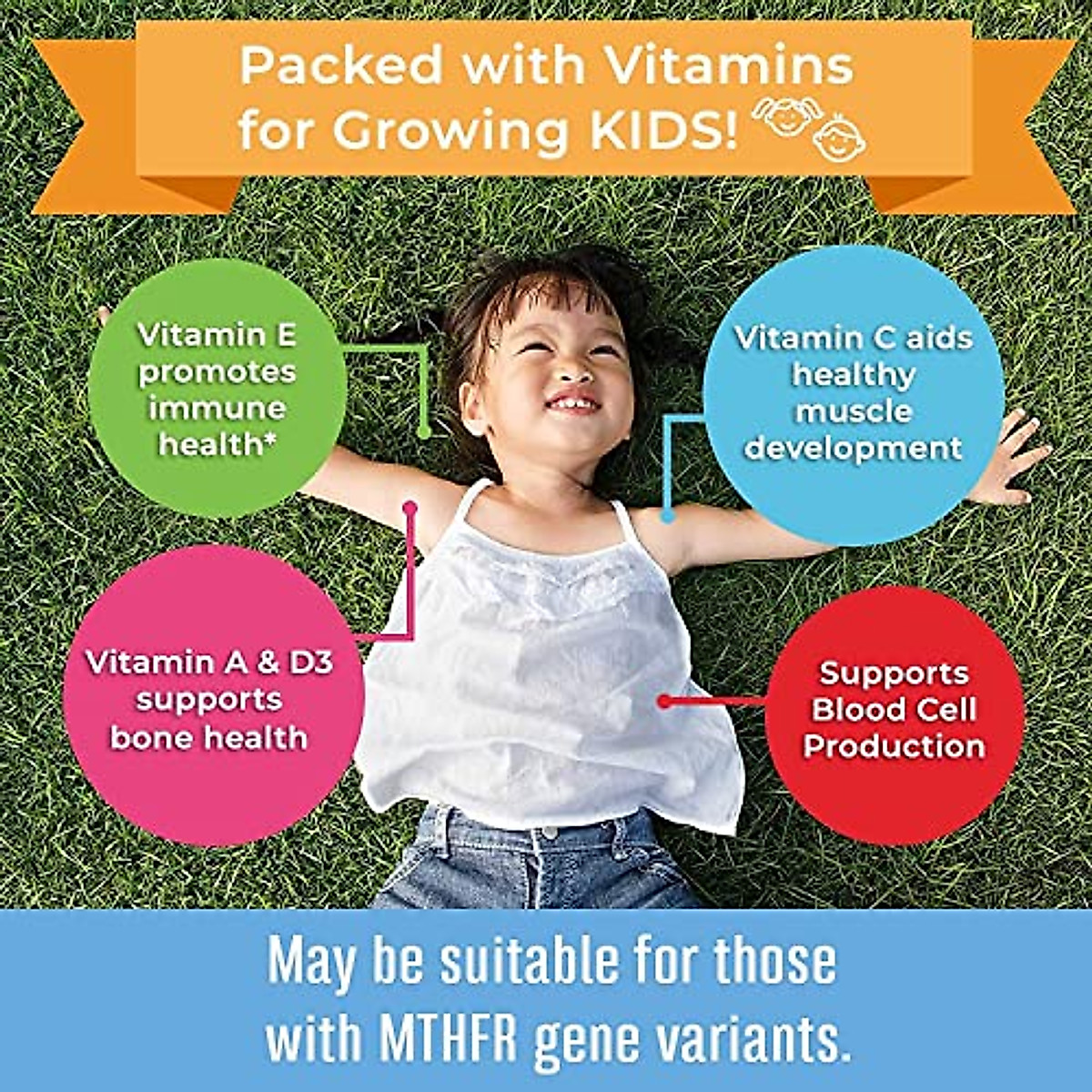 MaryRuth's Kids Multivitamin Gummies + Kids Magnesium Calm Gummies Bundle | 2 Month Supply | Sugar Free | Kids Immune Support & Development | Kids Muscle, Nerve & Gut Health | 60 Count