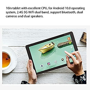 10in Tablet, Kids Tablet 5G WiFi Dual Band 10in Screen 32G Memory, Toddler Tablet for Video 100‑240V (US Plug)