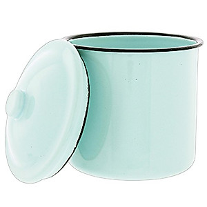 Park Hill 5" Light Blue Enamel Canister with Lid