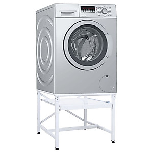 Matalde Double Washing and Drying Machine Pedestal White -1