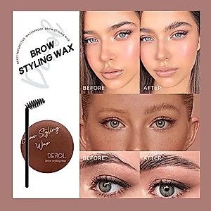 Carlos-CCC Natural 4D Eyebrow Soap, Brows Makeup Balm Cosmetics, Long Lasting Waterproof Brows Styling Soap for Women, 1 Count (Pack of 1)