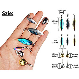 30pcs Tail Spinners Willow Colorado Blade Spin Lure Making for Senko Lures Worms Bass Fishing Soft Plastic Lures