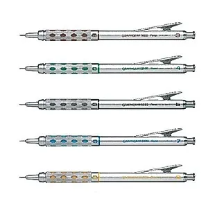 Pentel Graphgear 1000 Automatic Drafting Pencil, 0.3 mm, 0.4 mm, 0.5 mm, 0.7 mm, 0.9 mm 5pics Set