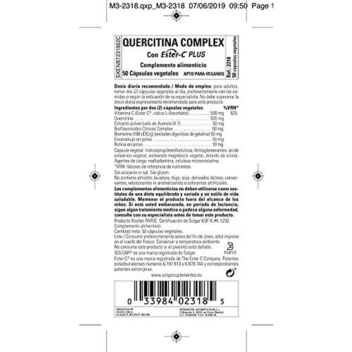 Solgar – Quercetin Complex with Ester-C Plus, 50 Vegetable Capsules