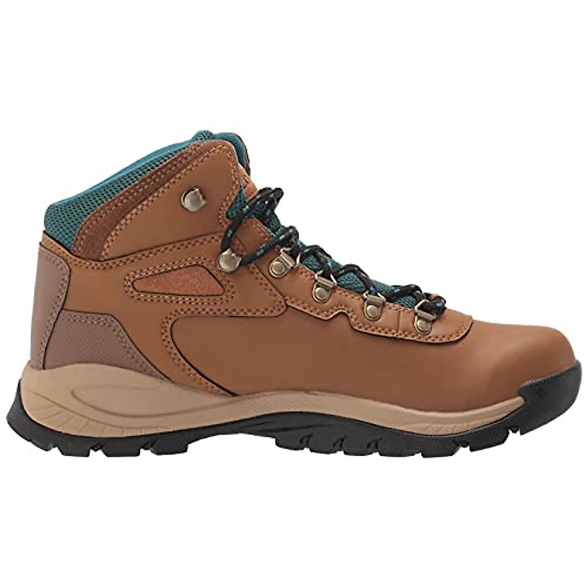 Columbia Women's Newton Ridge Plus Hiking Shoe, Elk, River Blue, 8