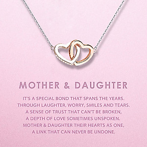 SOLINFOR Mother Daughter Necklace, Mothers Day Gifts for Mom from Daughter - Mothers Day Necklace, Mom Necklace, Mom and Daughter Necklace - Mom Jewelry Gifts on Birthday, Christmas