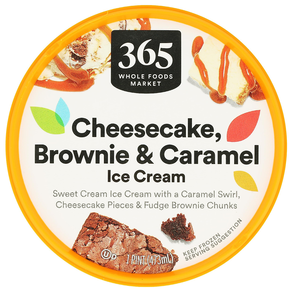 365 by Whole Foods Market, Ice Cream Caramel Chocolate Cheesecake, 16 Ounce